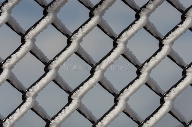 Snowed Out stock image. Image of links, fence, chain - 111685441