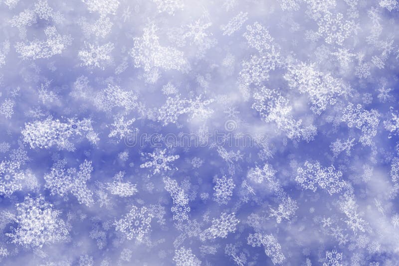 Snowfall Background of Cloudy Cold Weather Stock Illustration ...