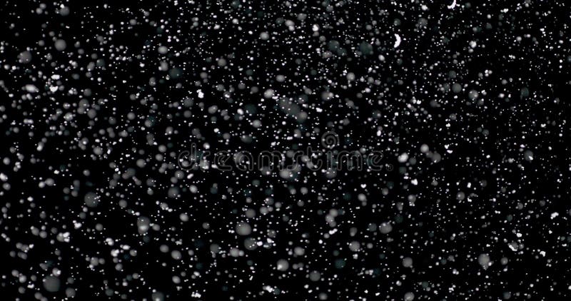 Snowfall on Black Background Stock Image - Image of falling, charcoal ...