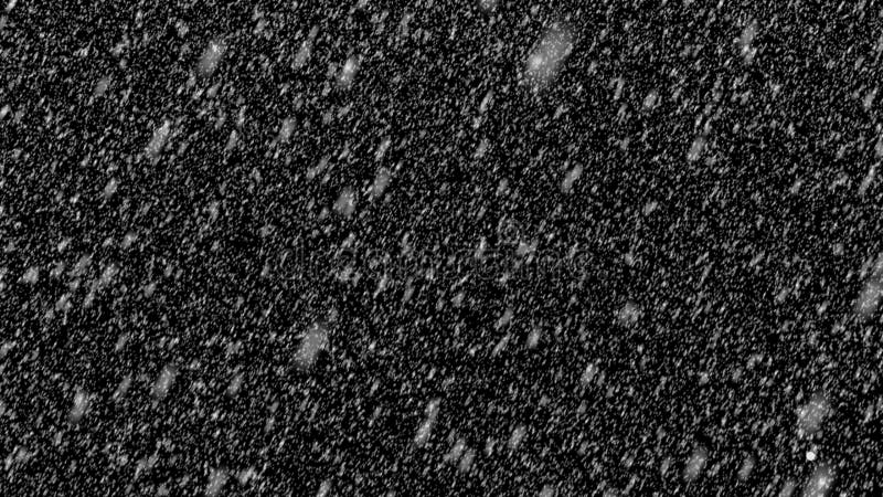 Snowfall on Black Background. Realistic Blizzard Overlay Texture ...