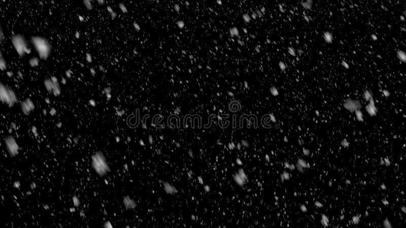 Snowfall on Black Background. Seamless Loop-able Animation. Stock ...