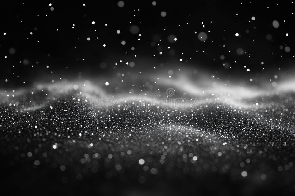 Snowfall in Black and White Stock Image - Image of snowfall, serene ...