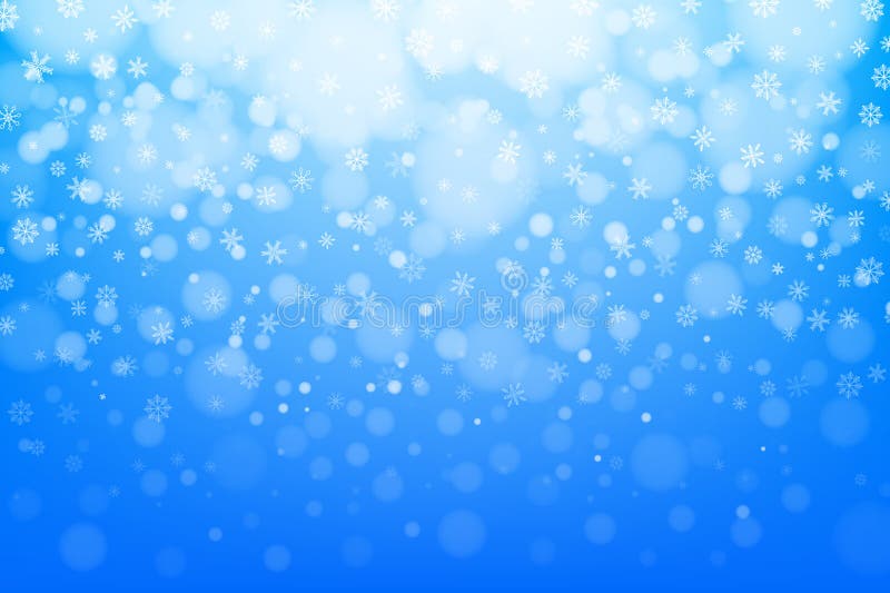 Snowfall. Falling Snowflakes. Template for a Postcard. Vector ...