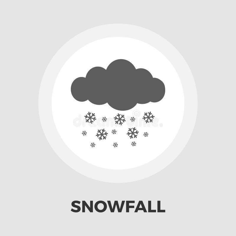 Snowfall flat icon stock vector. Illustration of snowflake - 93729214