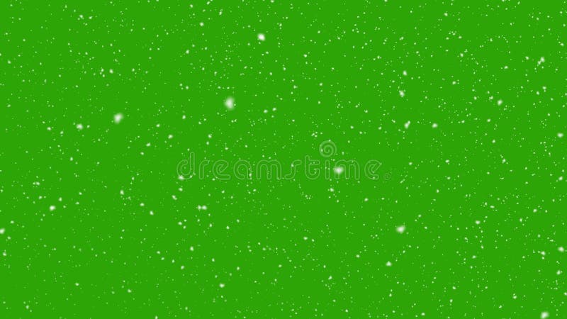 Snowfall on Green Screen Background. 3d Rendering Stock Illustration ...