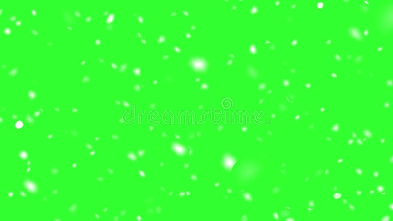 Snowfall on Green Screen Creates a Serene Winter Effect with Floating ...