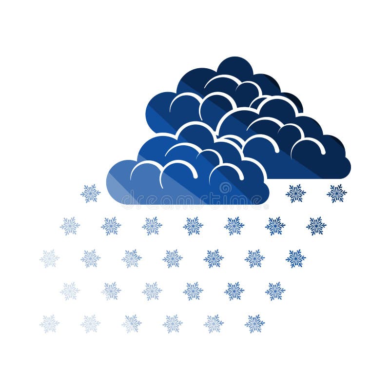 Snowfall Icon stock vector. Illustration of temperature - 197574929