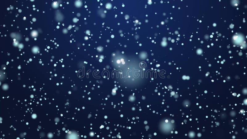 Snowfall Motion Video with White Particles Falling into Camera ...