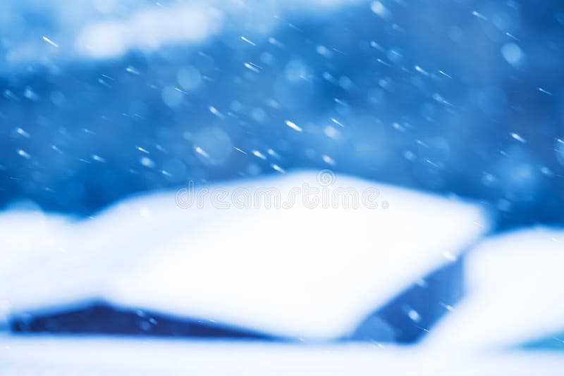 Snowfall night in town stock photo. Image of beautiful - 60719452