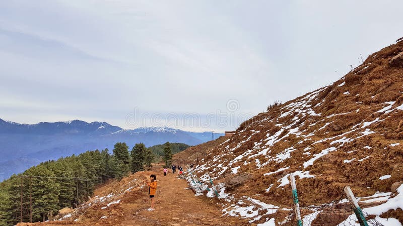 Snowfall at Patnitop stock photo. Image of flake, season - 207139572