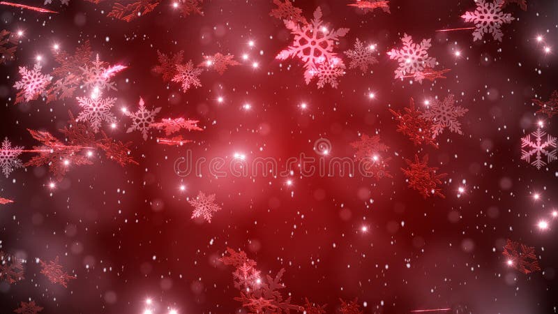 Snowfall with a Red Background Background Stock Illustration ...