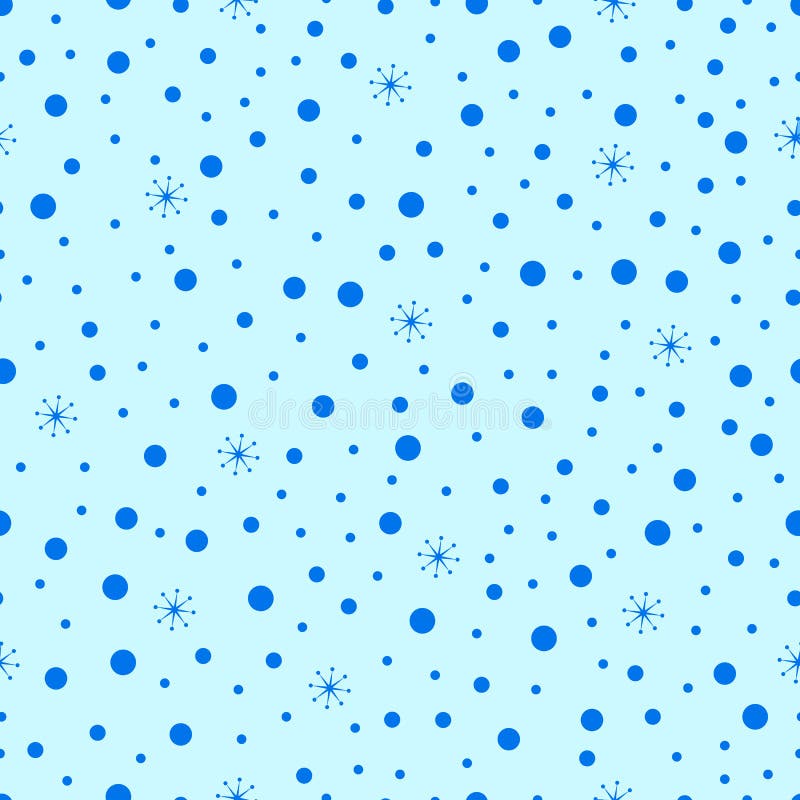 Snowfall Seamless Pattern. Winter Holidays Repeat Texture. Snowflakes ...