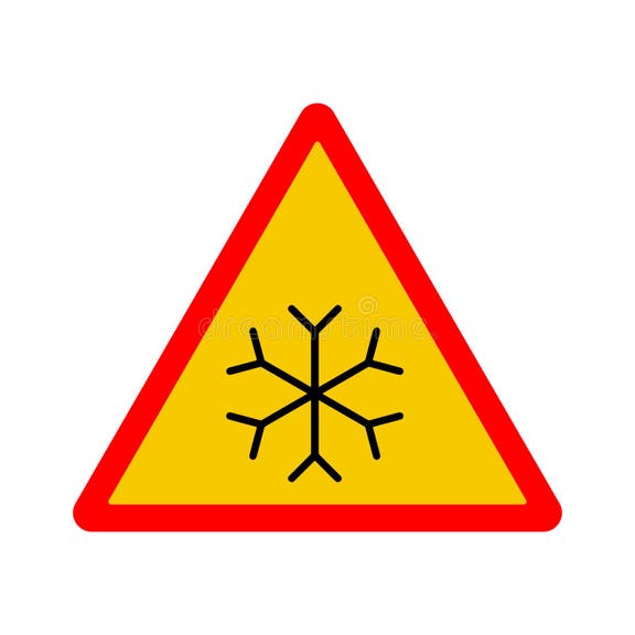 Snowfall Sign. Snowfall Warning Sign Stock Illustration - Illustration ...
