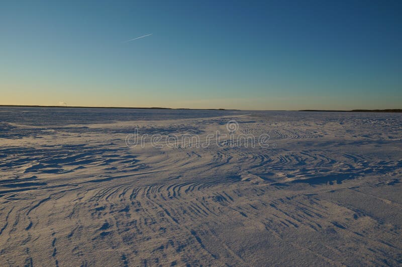 Snowfield stock photo. Image of lake, tree, white, clouds - 53696040