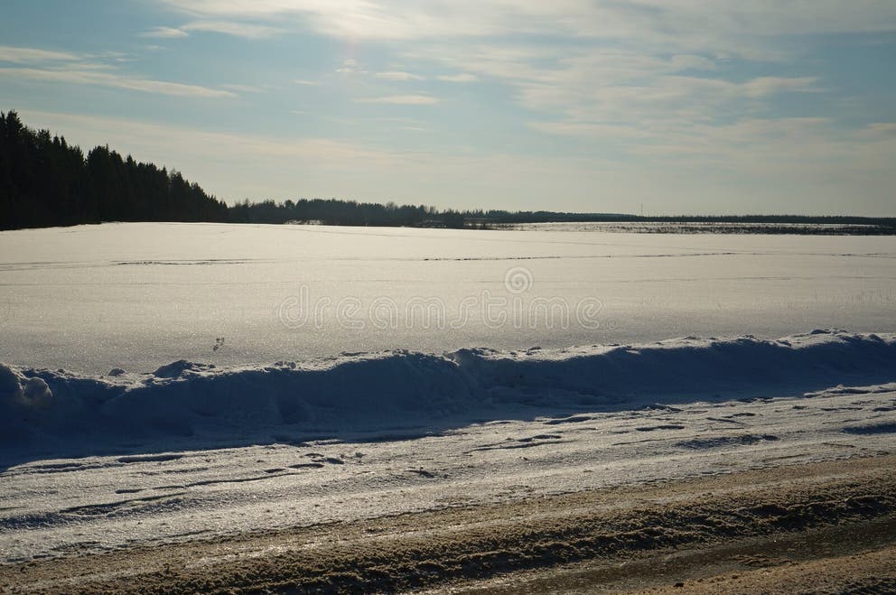 Snowfield stock photo. Image of winter, light, background - 53745182