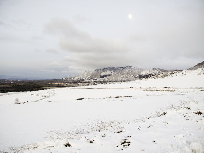 Snowfield nature field stock image. Image of outdoor - 80272671