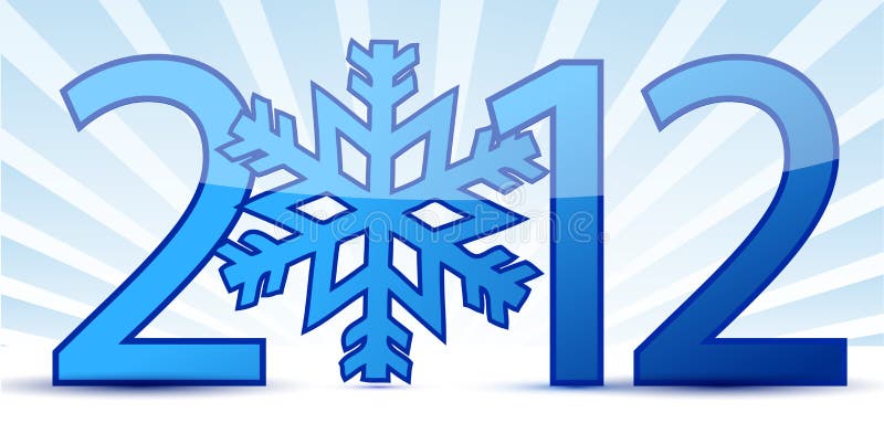 Snowflake 2012 Text Illustration Stock Vector - Illustration of blue ...
