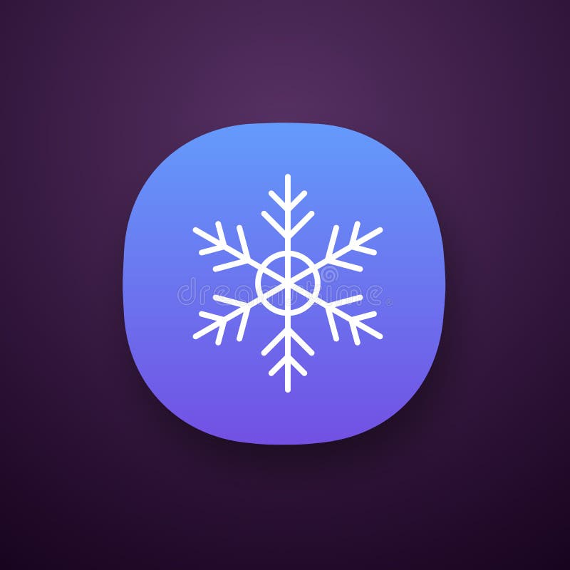 Snowflake app icon stock vector. Illustration of color - 175562614
