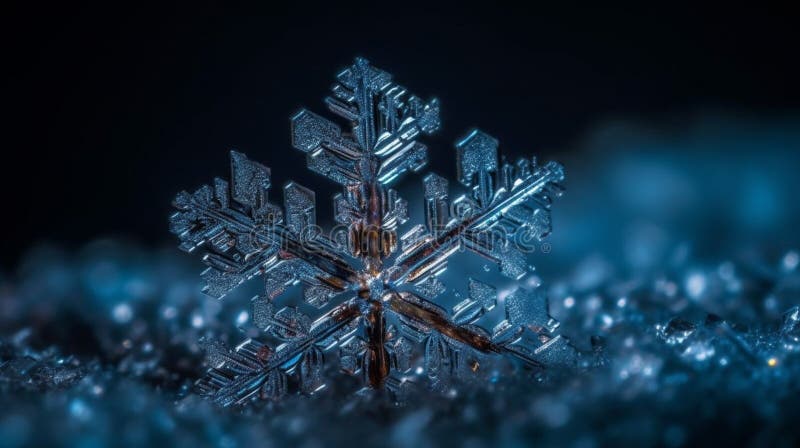 Snowflake Close Up Background for Graphic Design or PowerPoint ...