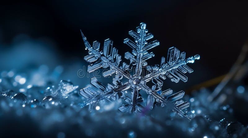 Snowflake Close Up Background for Graphic Design or PowerPoint ...