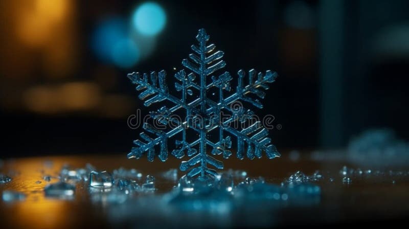 Snowflake Close Up Background for Graphic Design or PowerPoint ...