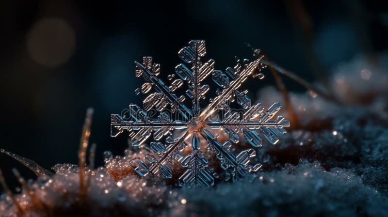 Snowflake Close Up Background for Graphic Design or PowerPoint ...