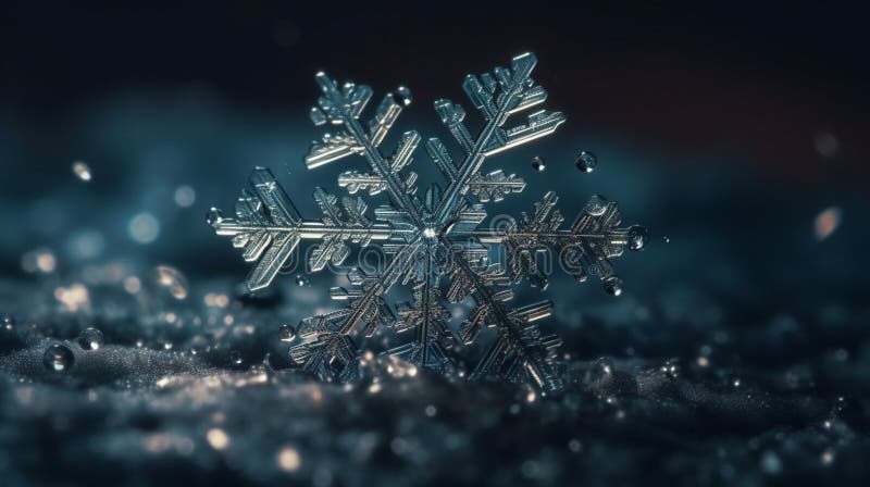 Snowflake Close Up Background for Graphic Design or PowerPoint ...