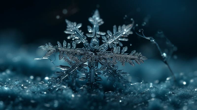 Snowflake Close Up Background for Graphic Design or PowerPoint ...