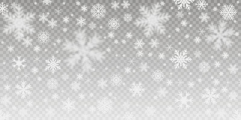 Snowflake Background with Transparent Snowflakes - Vector Stock Vector ...