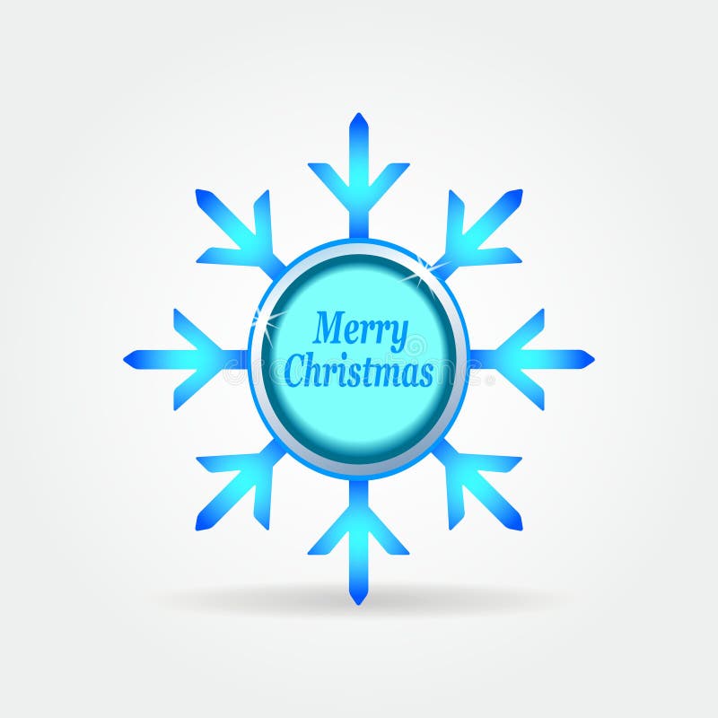 Snowflake Badge Label Button 3. Stock Vector - Illustration of ...