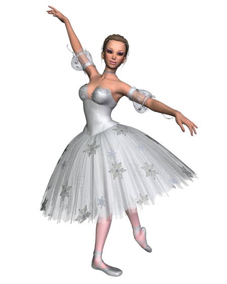 Snowflake Ballerina - 1 stock illustration. Illustration of dance - 3596334