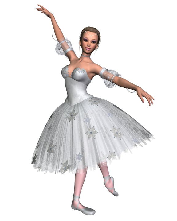 Snowflake Ballerina - 1 stock illustration. Illustration of dance - 3596334