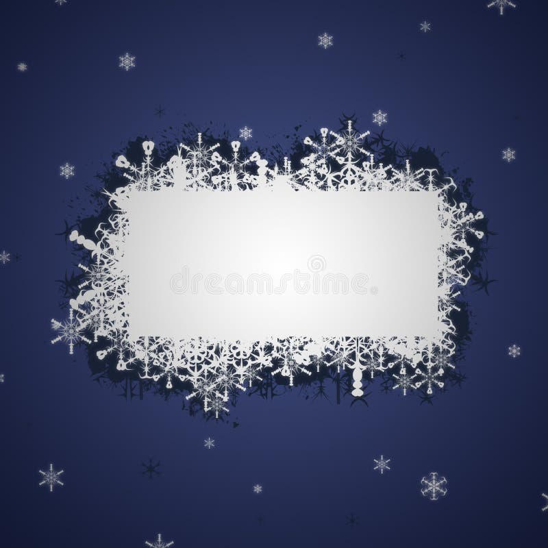 Snowflake Banner Illustration Stock Illustration - Illustration of snow ...
