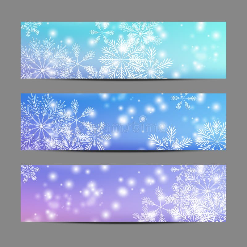 Snowflake Banners stock vector. Illustration of design - 27629263