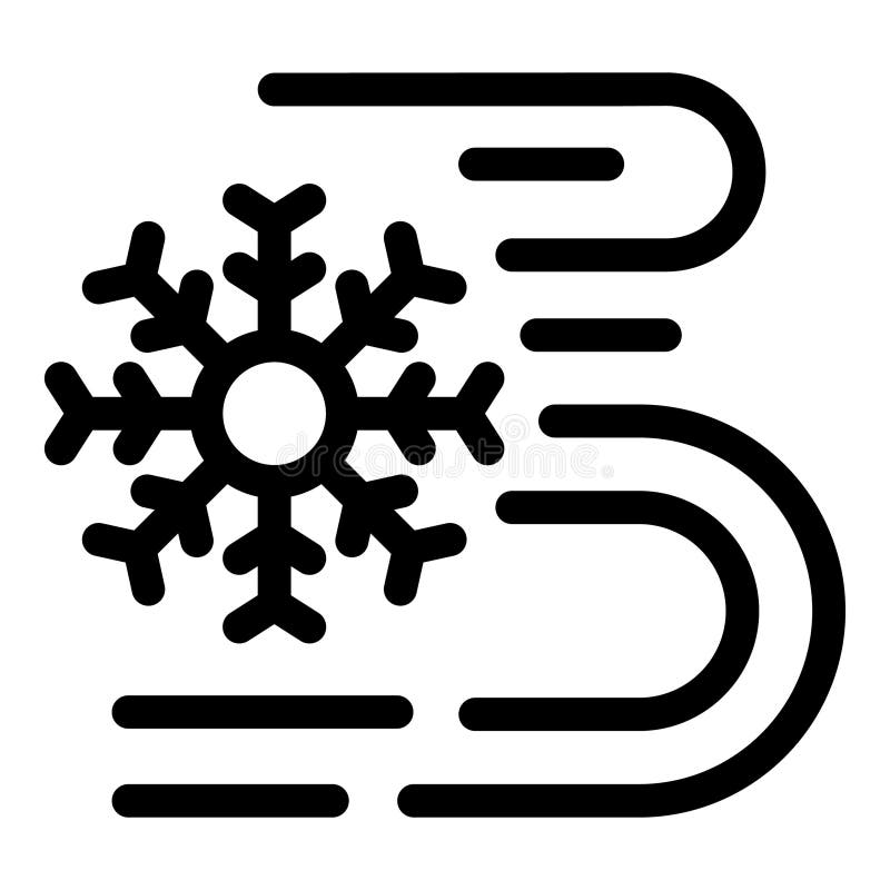 Snowflake Blowing in Strong Wind Representing Winter Weather Stock ...