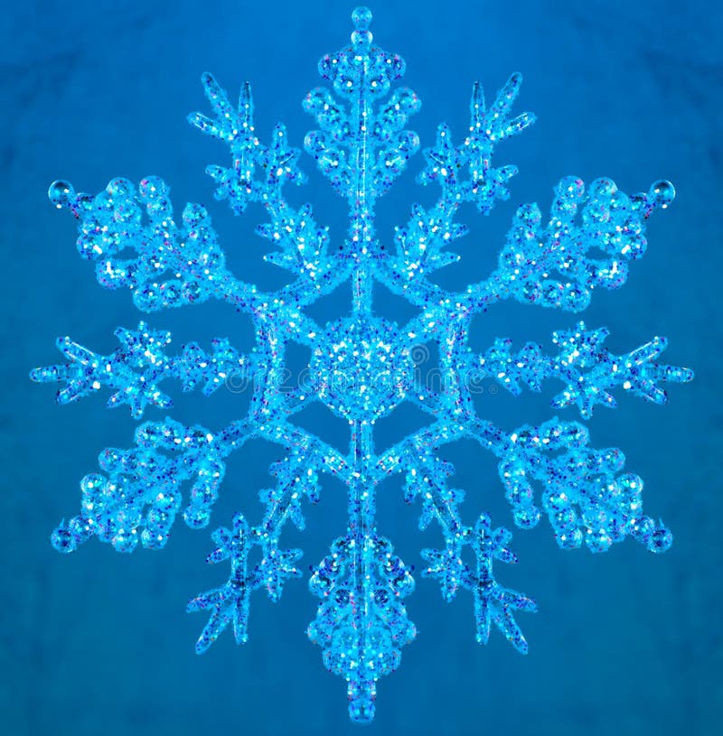 Snowflake on Blue Background Stock Photo - Image of santa, close: 6691310