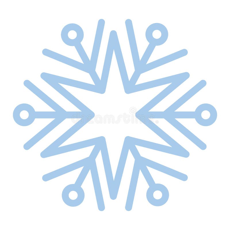 Snowflake of Blue Color Over White Background Stock Vector ...