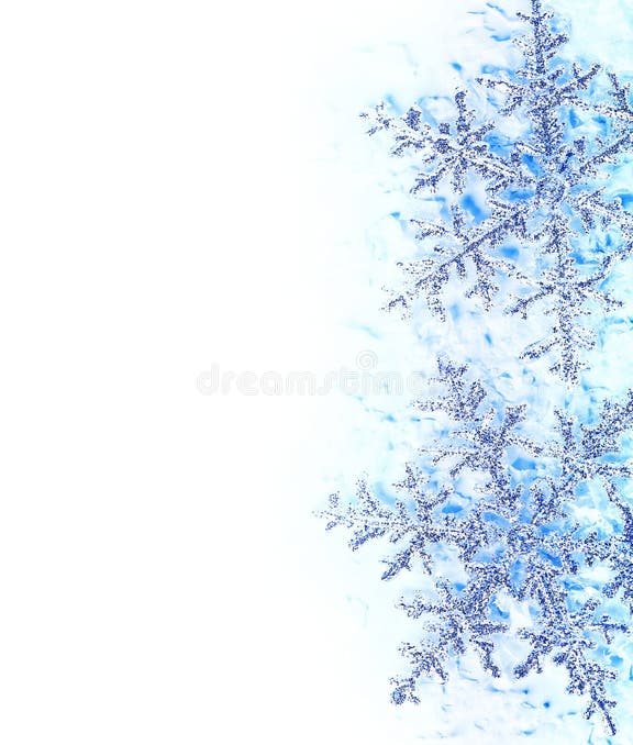 Snowflake Blue Decorative Border Stock Image - Image of ornamental ...