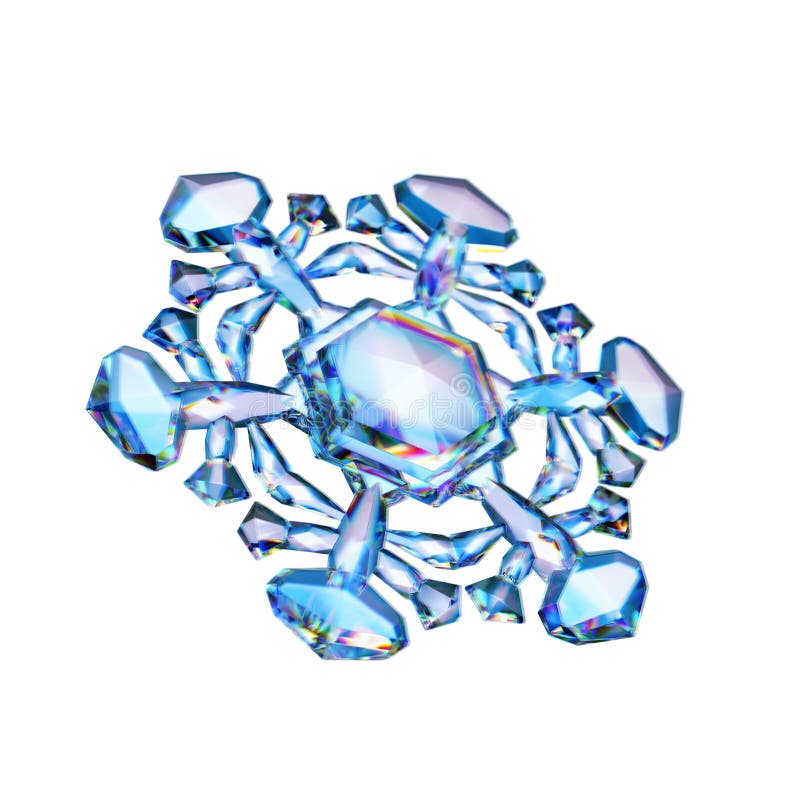 Snowflake Blue Ice Crystal Winter Symbol Isolated Stock Illustration ... Snowflake Blue Ice Crystal Winter Symbol Isolated Stock Illustration ...