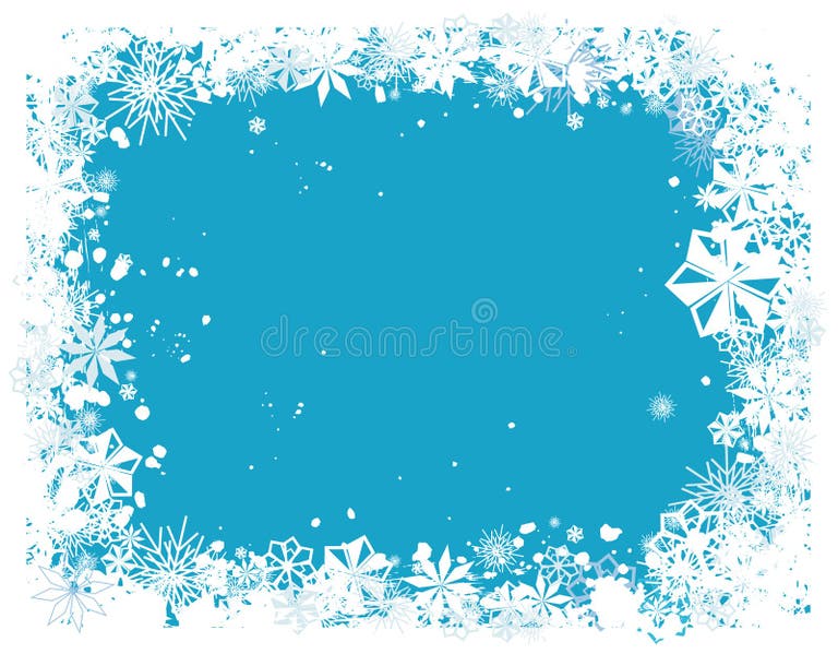 Snowflake Border 1 stock vector. Illustration of border - 3793686