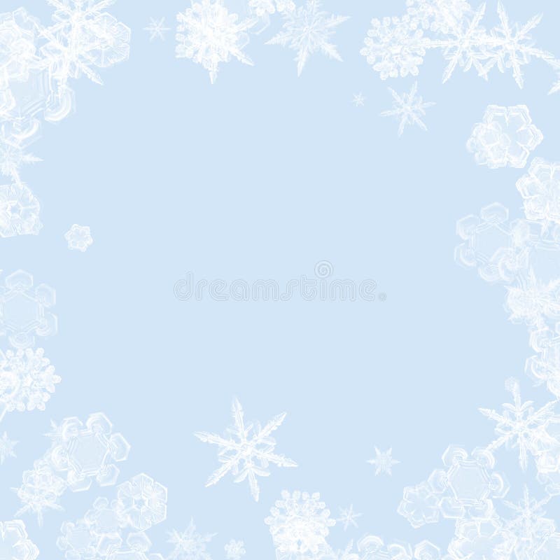 Snowflake Border Frame Card Winter Christmas Stock Photo - Image of ...