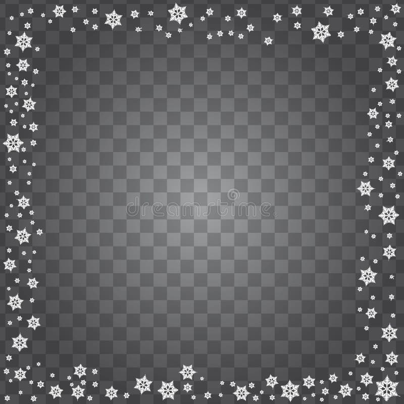 Snowflake Border Vector Isolated on Transparent Background Stock Vector ...