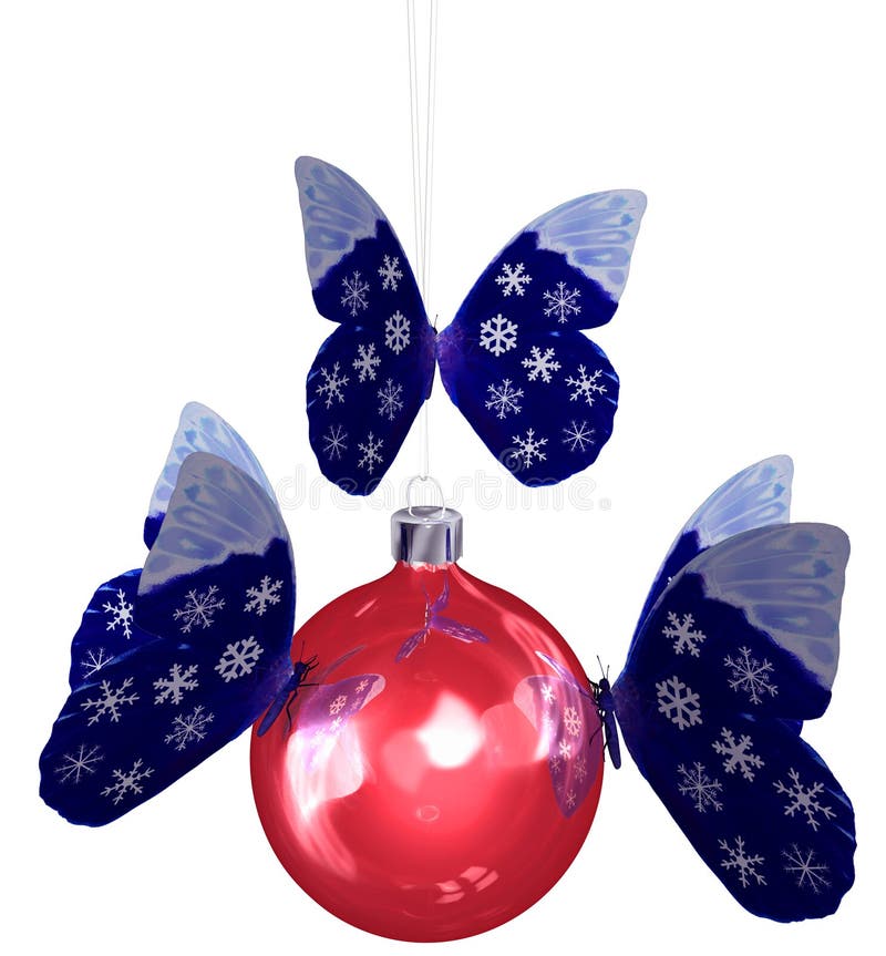 Snowflake Butterfly Christmas Stock Illustration - Illustration of ...