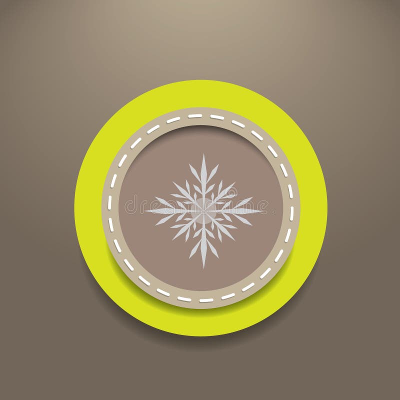 Snowflake Button. Vector Illustration Decorative Design Stock Vector ...