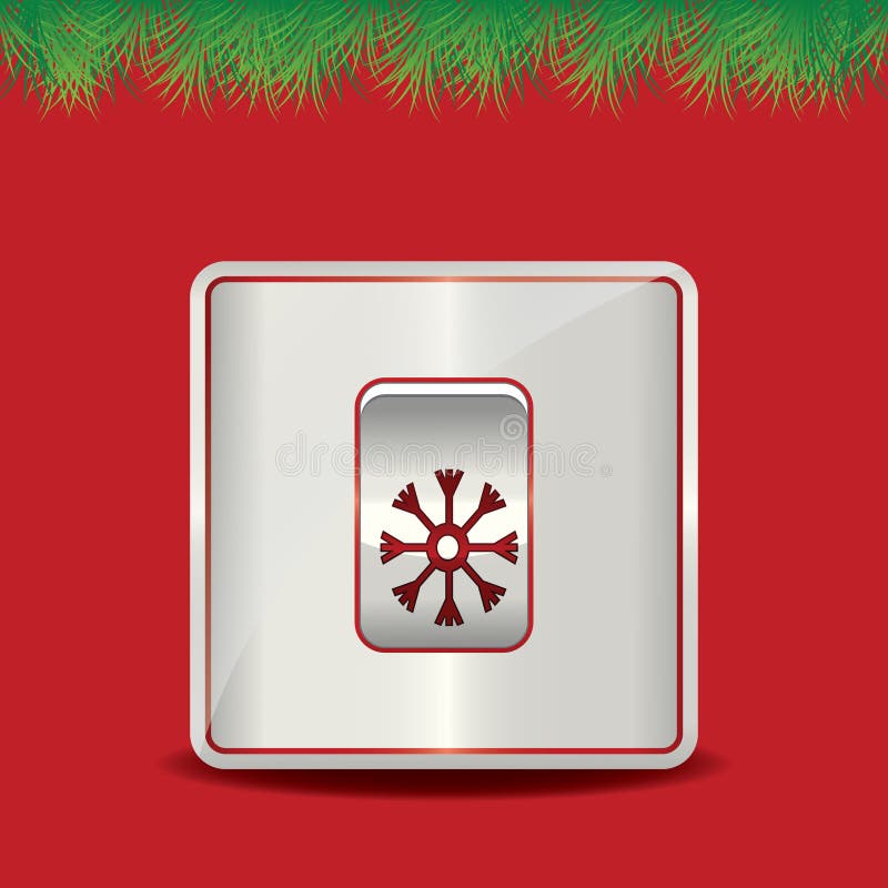 Snowflake Button. Vector Illustration Decorative Design Stock Vector ...