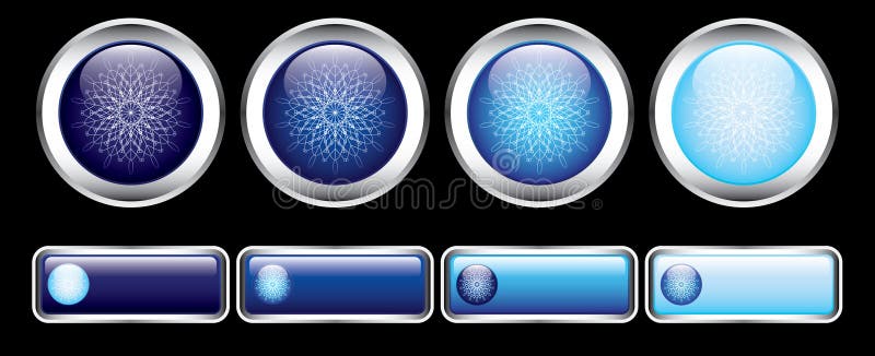 Set of winter buttons stock vector. Illustration of push - 11168575