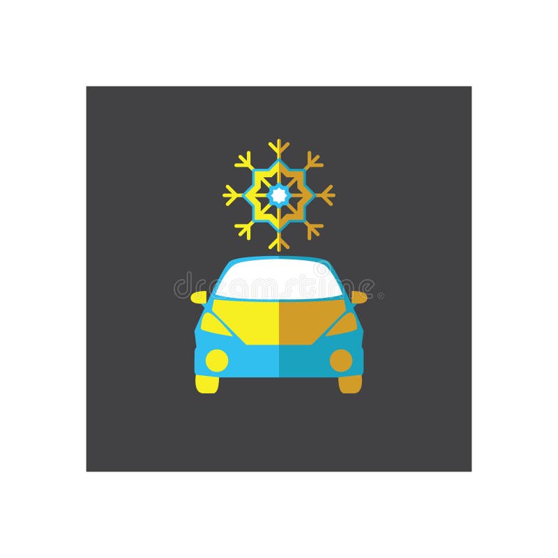 Snowflake and Car. Vector Illustration Decorative Design Stock Vector ...