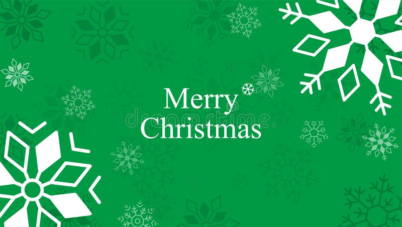 Snowflake Card on Green Background Stock Illustration - Illustration of ...