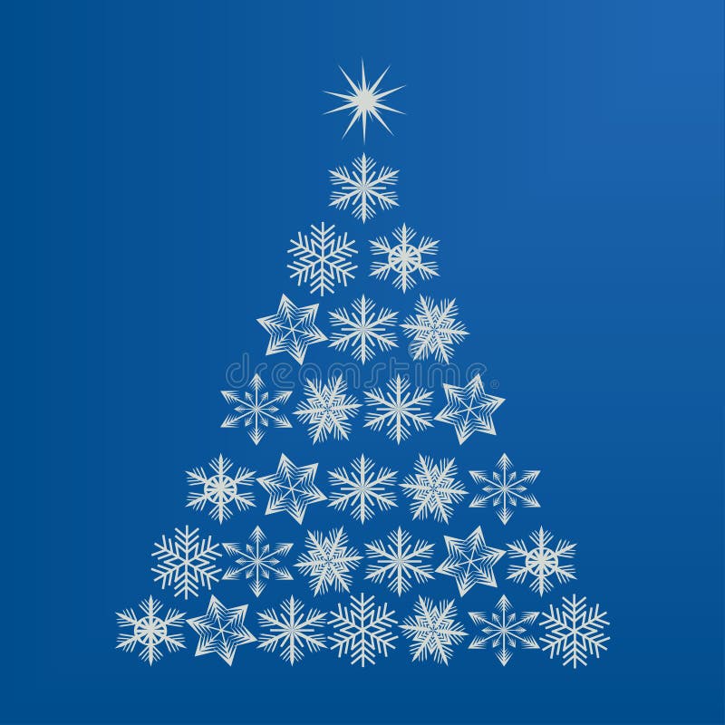 Snowflake Christmas Tree Stock Illustrations – 240,562 Snowflake ...