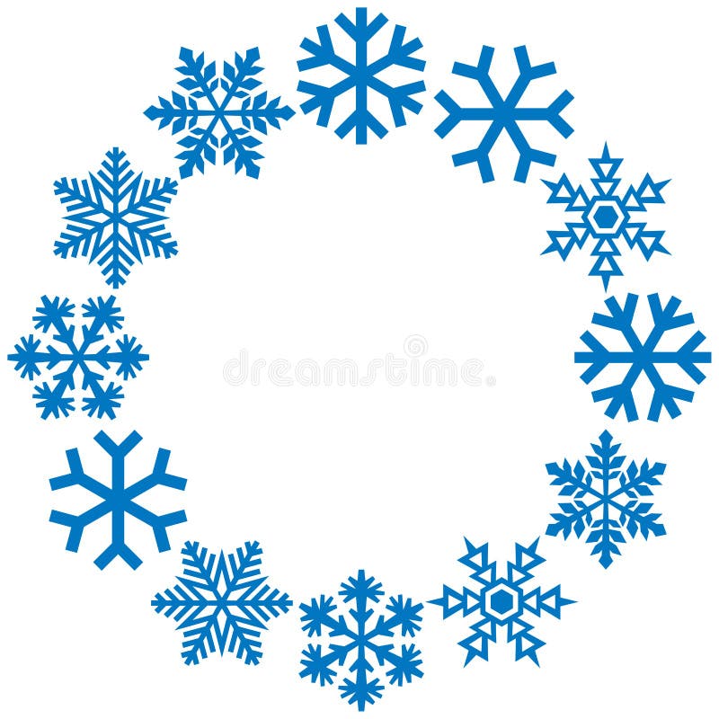 Snowflake circle design stock vector. Illustration of decoration ...